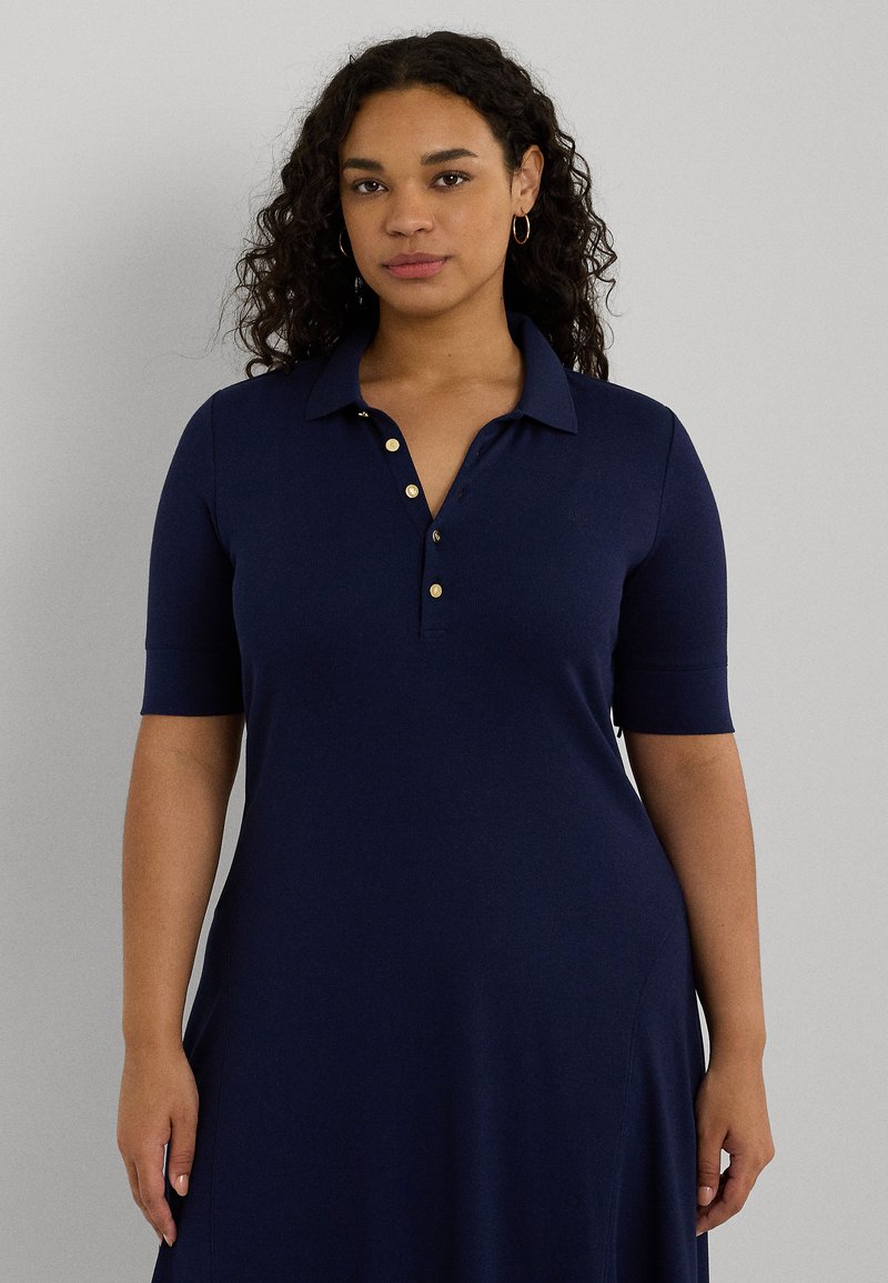 Lauren Ralph Lauren Woman LILLIANNA ELBOW SLEEVE DAY DRESS - Jerseykleid - refined navy ...