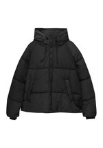 PULL&BEAR HOODED PUFFER WITH POCKETS - Winterjacke - black/schwarz - Zalando.at