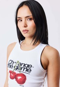 Project X Paris TOP IMPRIMÉ CERISES - Top - blanc/white - Zalando