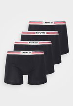 Levi's® MEN PLACED LOGO BOXER BRIEF 4 PACK - Panties - black/schwarz ...