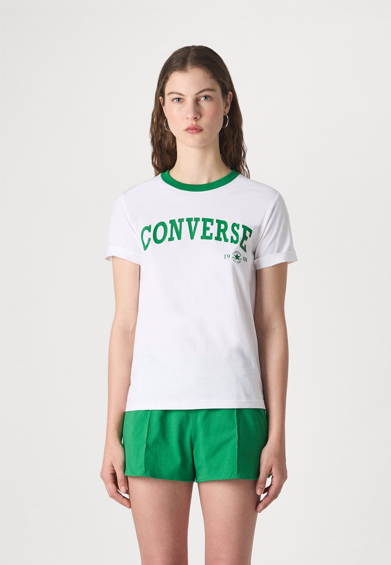 Converse RETRO CHUCK TEE - Print T-shirt - white - Zalando.ie