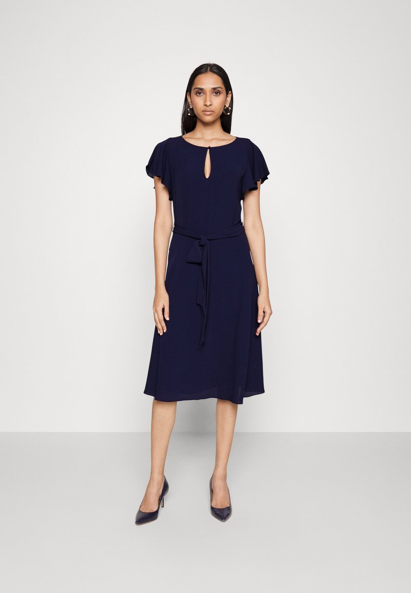 Lauren Ralph Lauren THANDIA SHORT SLEEVE DAY DRESS - Day dress - refined navy/dark blue - Zalando