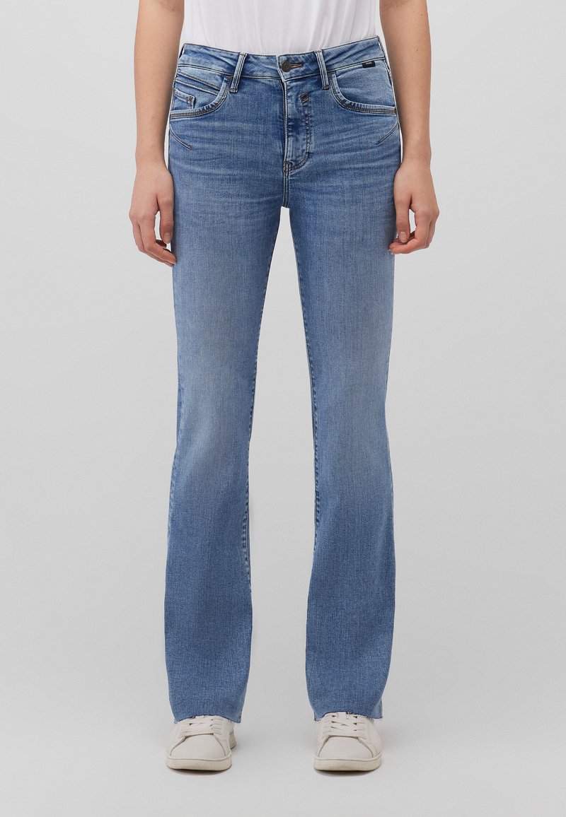 Mavi MARIA - Jeans Bootcut - mid brushed glam/hellblau - Zalando