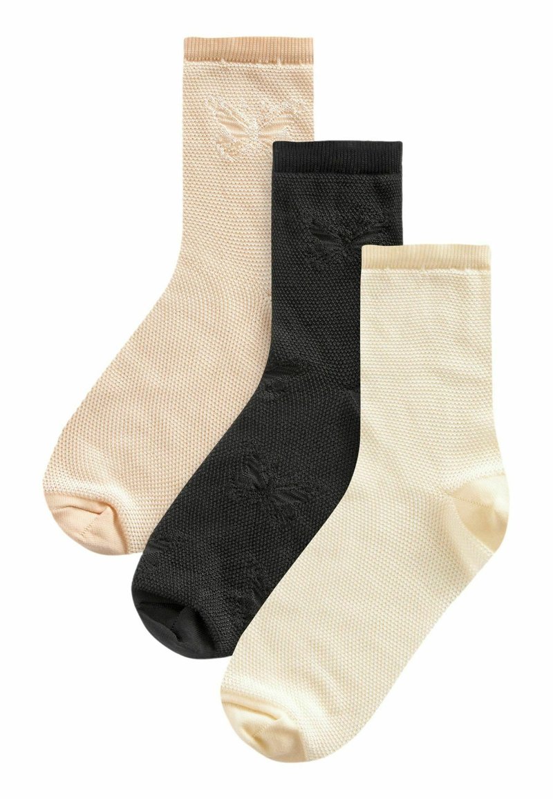 Next 3 PACK - REGULAR FIT - Socks - black nude cream/black - Zalando