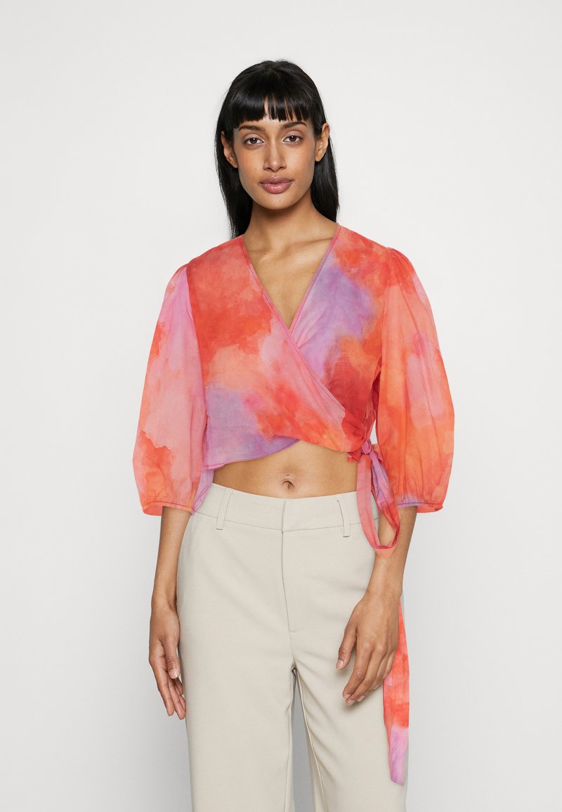 Lindex BLOUSE LEA WRAP - Bluse - pink - Zalando.at