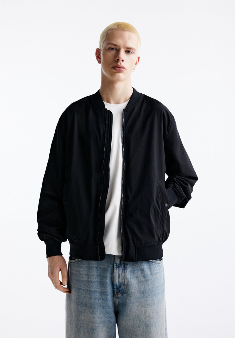 PULL&BEAR LIGHTWEIGHT - Blouson Bomber - black/noir - ZALANDO.FR