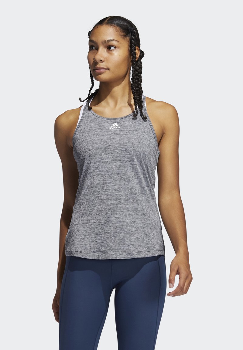 adidas Performance PERFORMANCE - Top - black/white/black - Zalando.co.uk