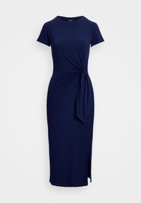 Lauren Ralph Lauren ASHIR SHORT SLEEVE DAY DRESS - Jersey dress - refined navy/dark blue ...