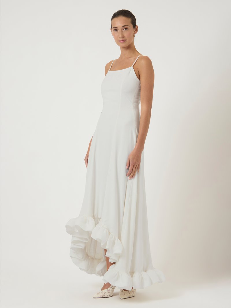 YAS YASCREAM STRAP DRESS - Occasion wear - gardenia/off-white - Zalando ...