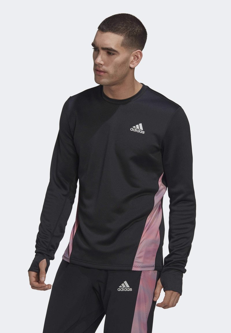adidas Performance OWN THE RUN COLORBLOCK - Sweatshirt - black ...