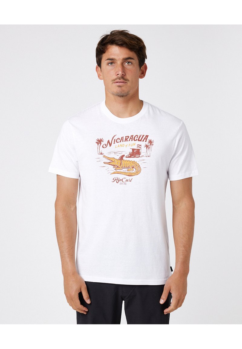 Rip Curl DESTI ANIMALS TEE - T-shirt con stampa - optical white/avorio ...