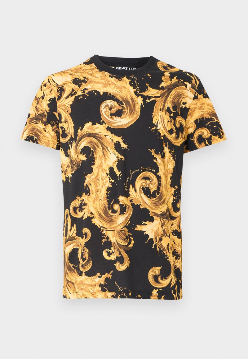 Versace Jeans Couture PRINT - T-shirt med print - black/gold-coloured ...