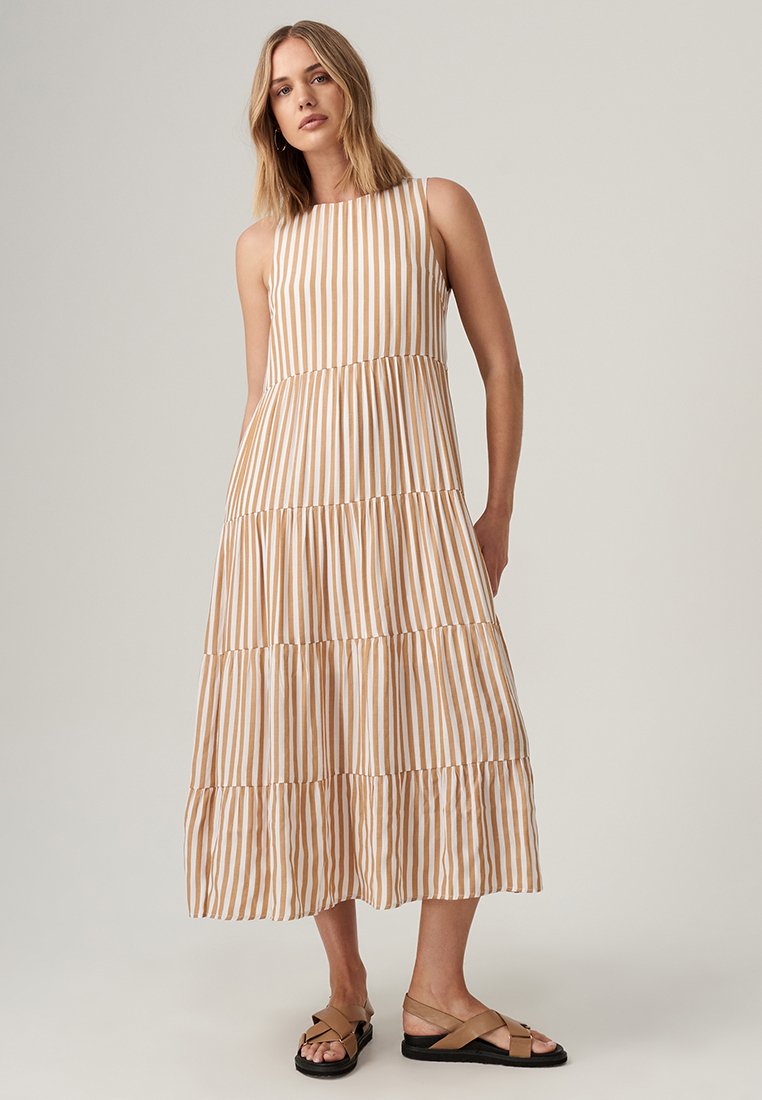 ST MRLO BYRON - Day dress - tan stripe/nude - Zalando.ie
