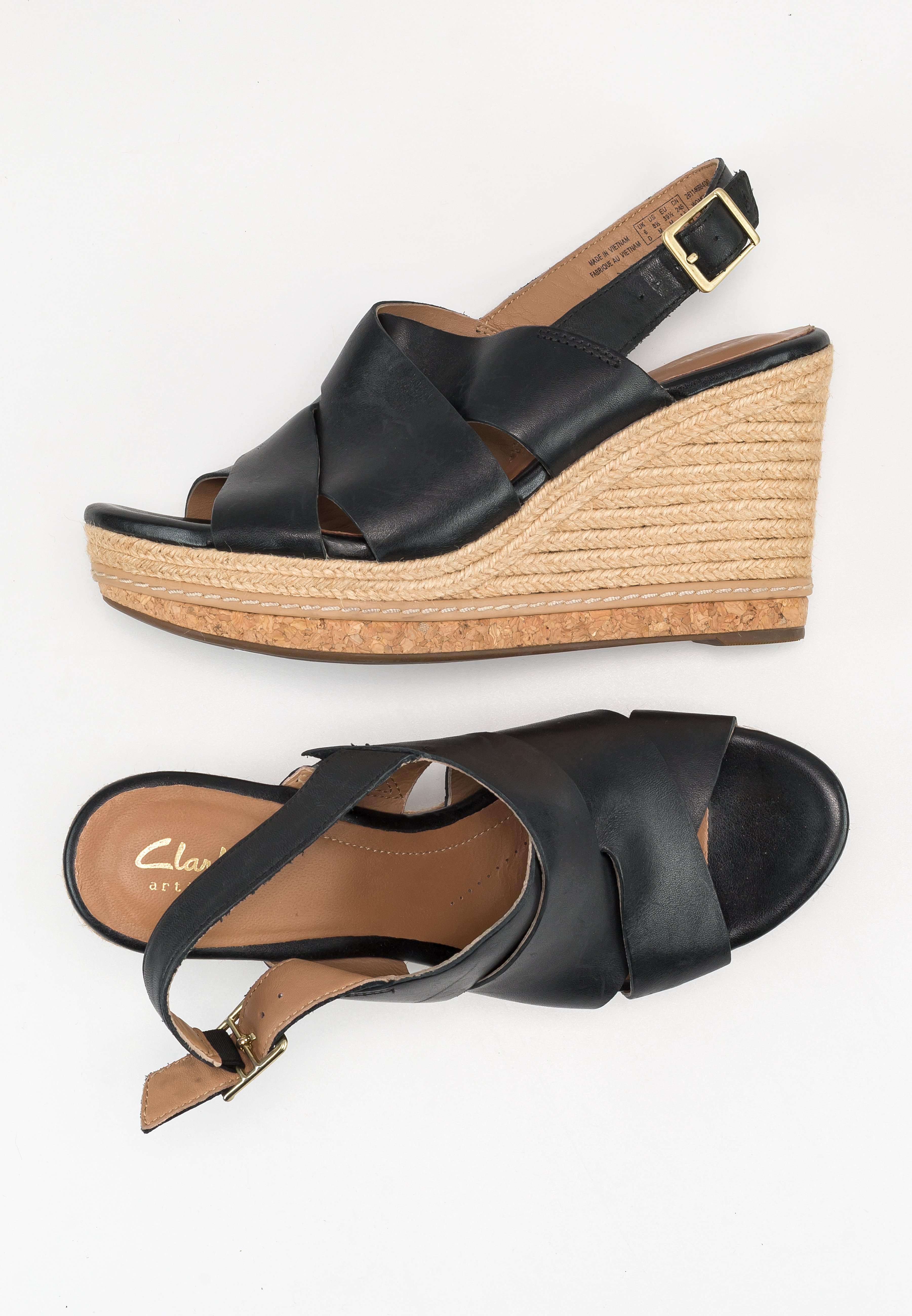 Clarks Espadrilles black Pre owned Zalando.ie