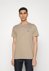 Abercrombie & Fitch ICON CREW T-SHIRT 5 PACK - T-Shirt basic - desert taupe/white/mehrfarbig ...