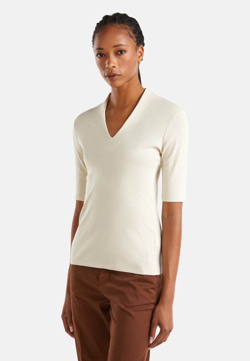 United Colors of Benetton SLIM FIT - T-shirt basic - beige - Zalando.be