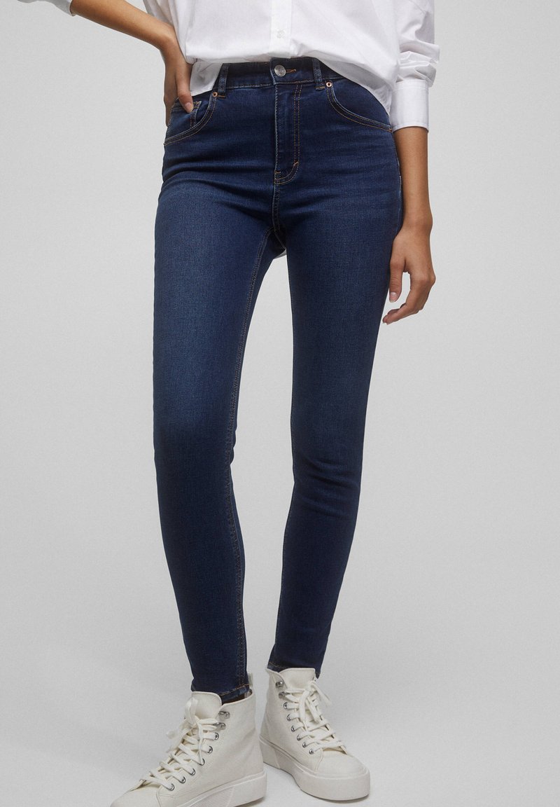PULL&BEAR PUSH UP - Jeans Skinny Fit - dark blue denim/dark-blue denim - Zalando.ch