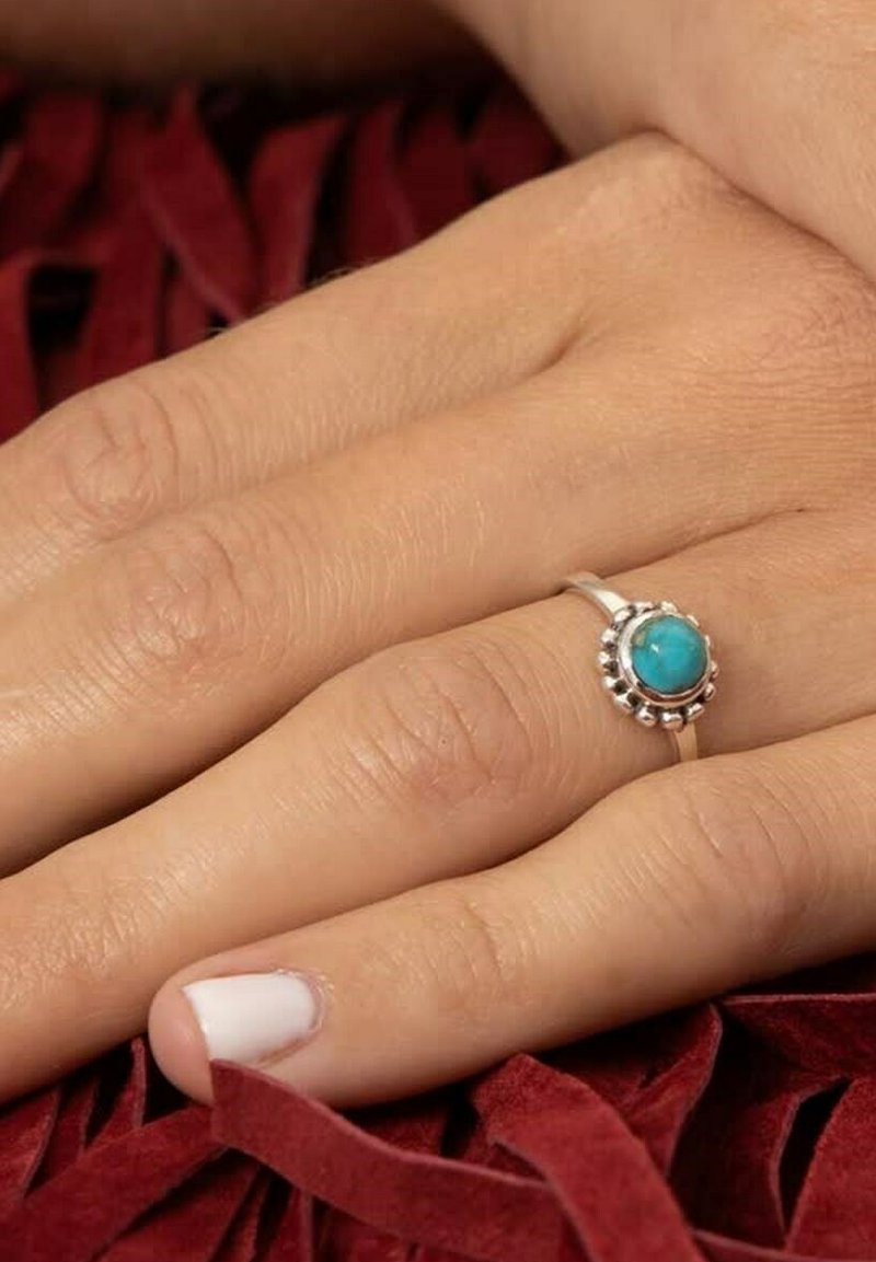 Mes Bijoux RING TURQUOISE 0,09 CT AND SOLID SILVER - Ring - bleu/blue ...