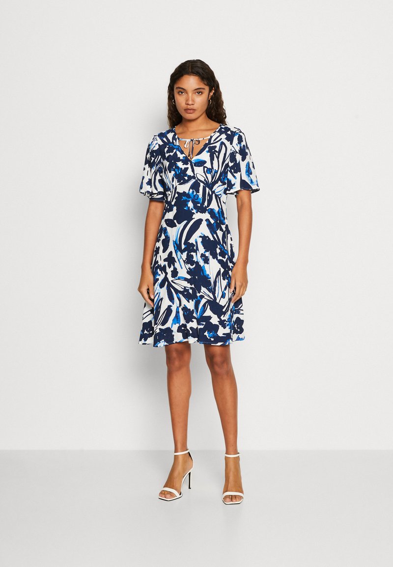 Esprit Collection SHINY FLUID - Robe de jour - dark blue/bleu marine ...