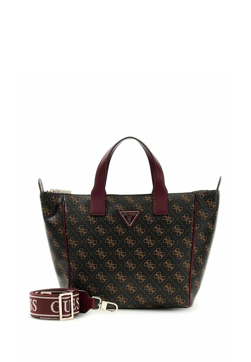 Guess FOLLIE SMALL - Handtasche - brown logo/dunkelbraun - Zalando.at