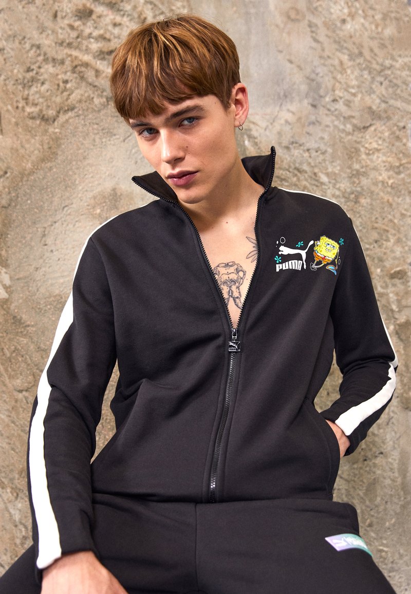 Puma SPONGEBOB JACKET - Zip-up sweatshirt - black - Zalando.co.uk