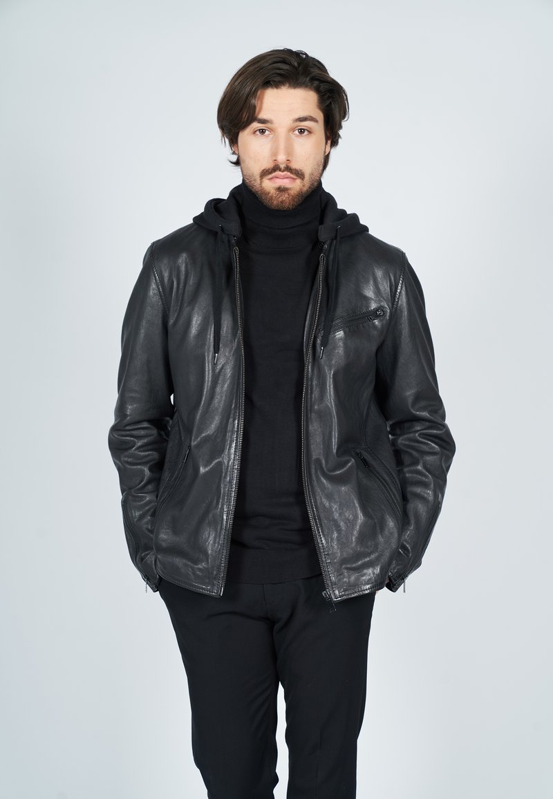 Freaky Nation ALL YEAR-FN - Leather jacket - black - Zalando