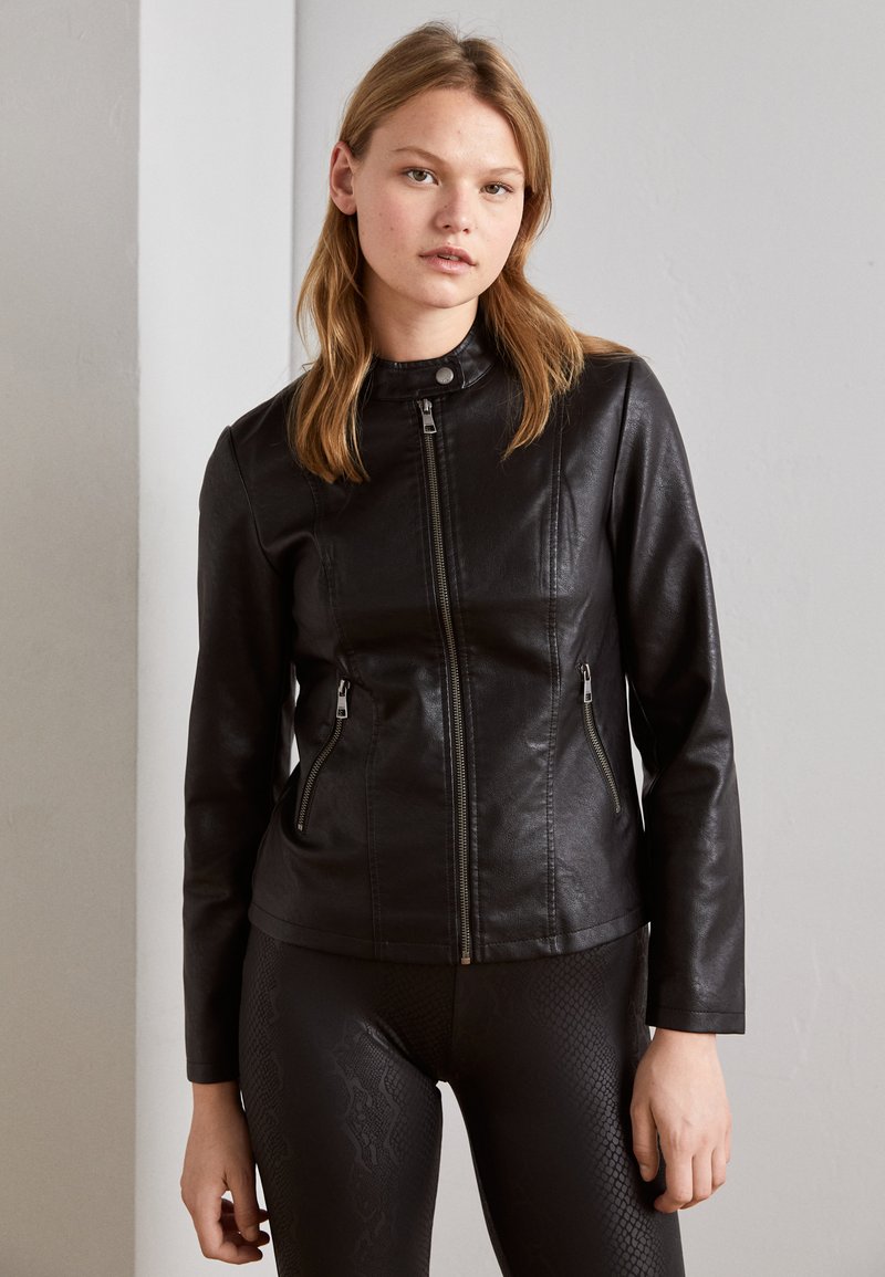 ONLY ONLNEWMELISA JACKET - Faux leather jacket - black - Zalando.co.uk