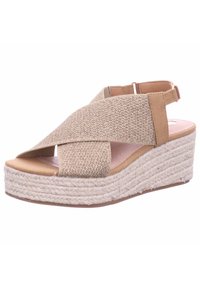 La Strada Wedge sandals - beige - Zalando