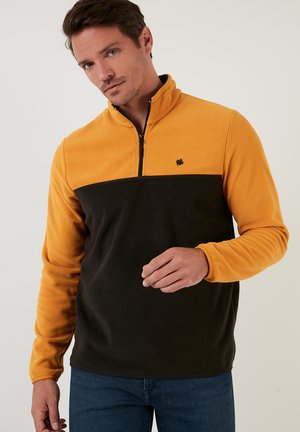Buratti SLIM FIT - Fleece trui - black/zwart - Zalando.be