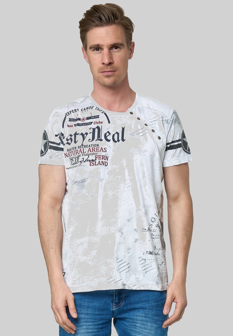 Rusty Neal MIT FRONT LOGO - T-Shirt print - weiß - Zalando.de