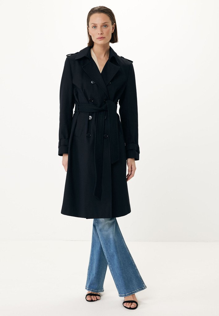 Mexx DOUBLE BREASTED - Trenchcoat - black/zwart - Zalando.be