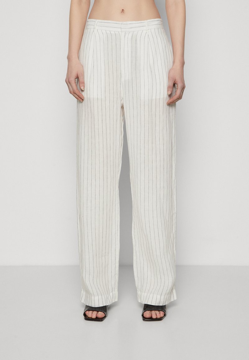 Gina Tricot Tall TALL TROUSERS - Broek - off-white/blue/crème - Zalando.nl