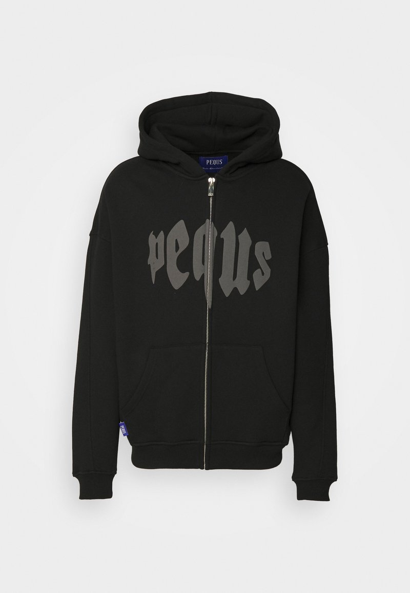 PEQUS MYTHIC LOGO ZIP HOODIE UNISEX - Sweatjacke - black/schwarz ...