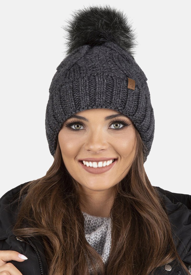 Vivisence 7014 - Bonnet - dark grey/gris foncé chiné - ZALANDO.FR