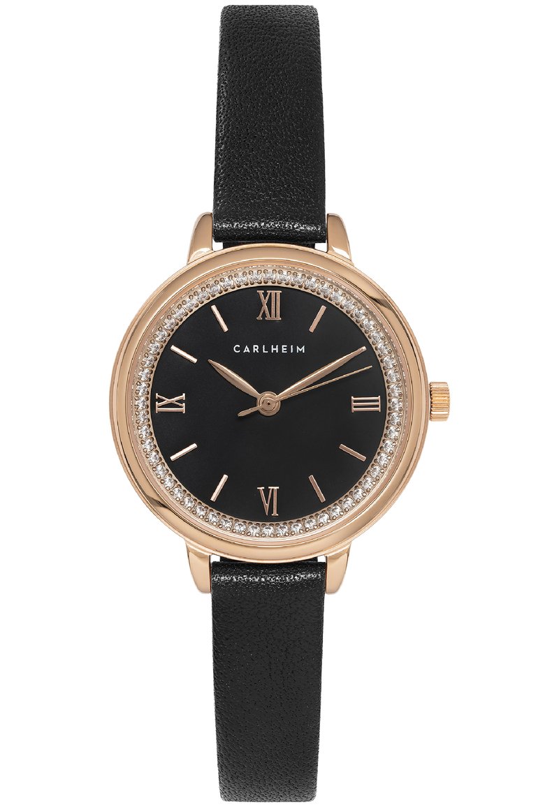Carlheim Ceas - rose gold black black/negru - Zalando.ro