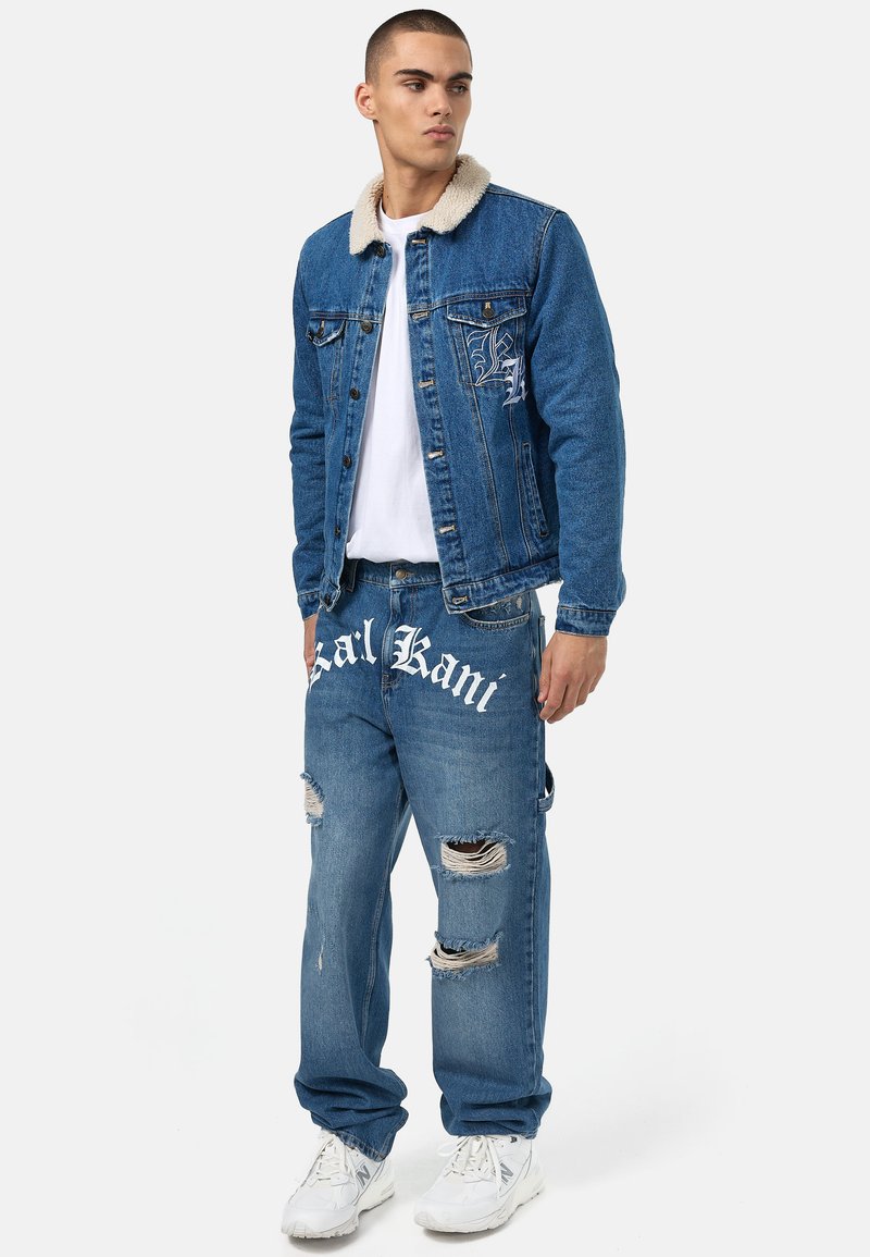 Karl Kani OLD ENGLISH JACKET - Leichte Jacke - dirty blue/dark-blue denim - Zalando.at