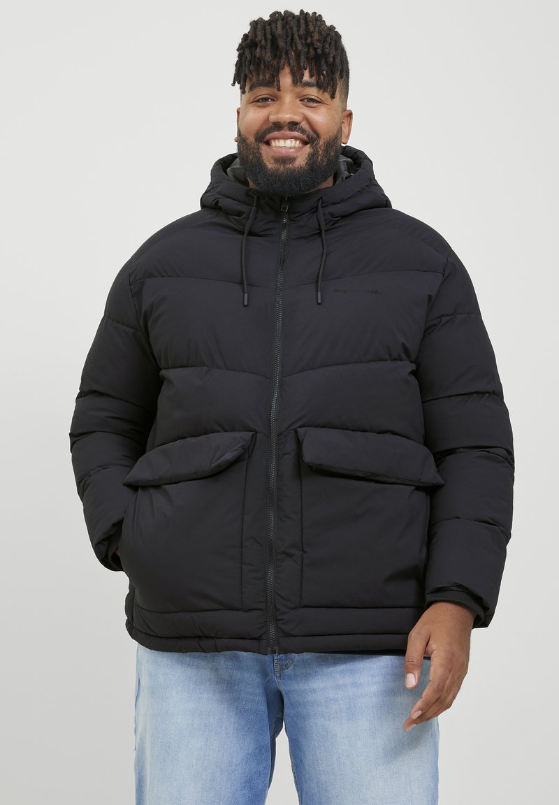 Jack & Jones PLUS SIZE KLASSISCHES - Vinterjacka - black/svartmelerad ...