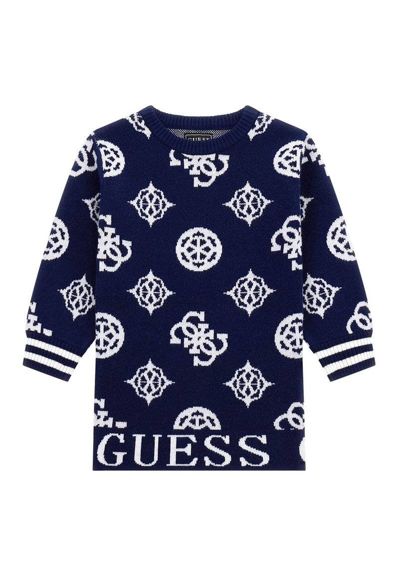 Guess All Over Robe Pull Mehrfarbig Grundton Blau Bleu Zalando Fr