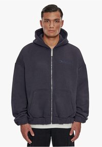 Dropsize HEAVY OVERSIZE ZIP - Sweat zippé - washednavy/bleu - ZALANDO.FR
