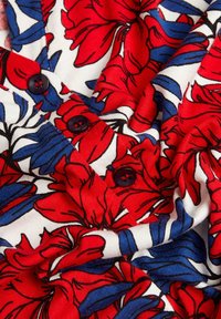 GOLDNER Jerseykleid - ruby red / royal blue / cream white/rot - Zalando.de