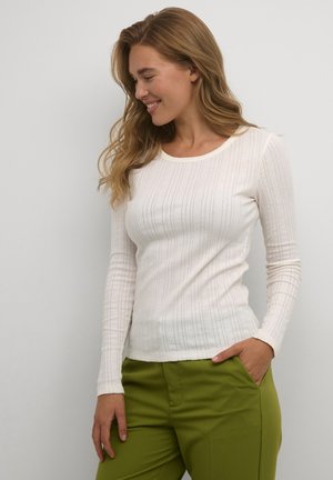 Basic Apparel LUDMILLA - T-shirt à manches longues - whisper white mink ...