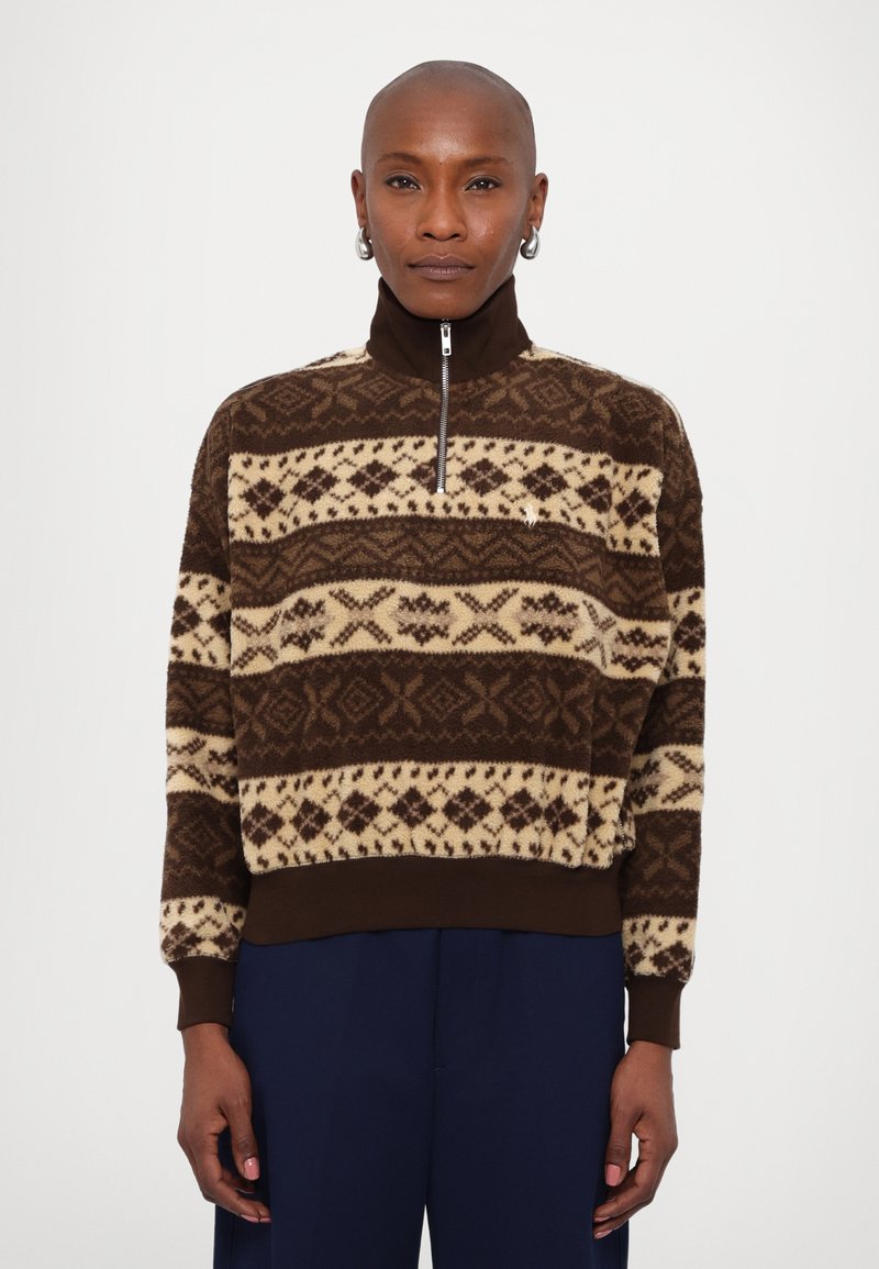 Polo Ralph Lauren LONG SLEEVE - Fleece jumper - winter multi/multi ...