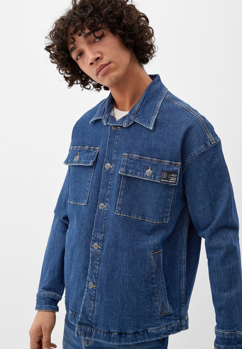 QS Jeansjacke - navy/rinsed denim - Zalando.ch