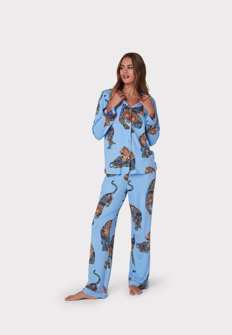 Chelsea Peers LOTUS TIGER PRINT SET - Pyjama set - blue - Zalando.ie