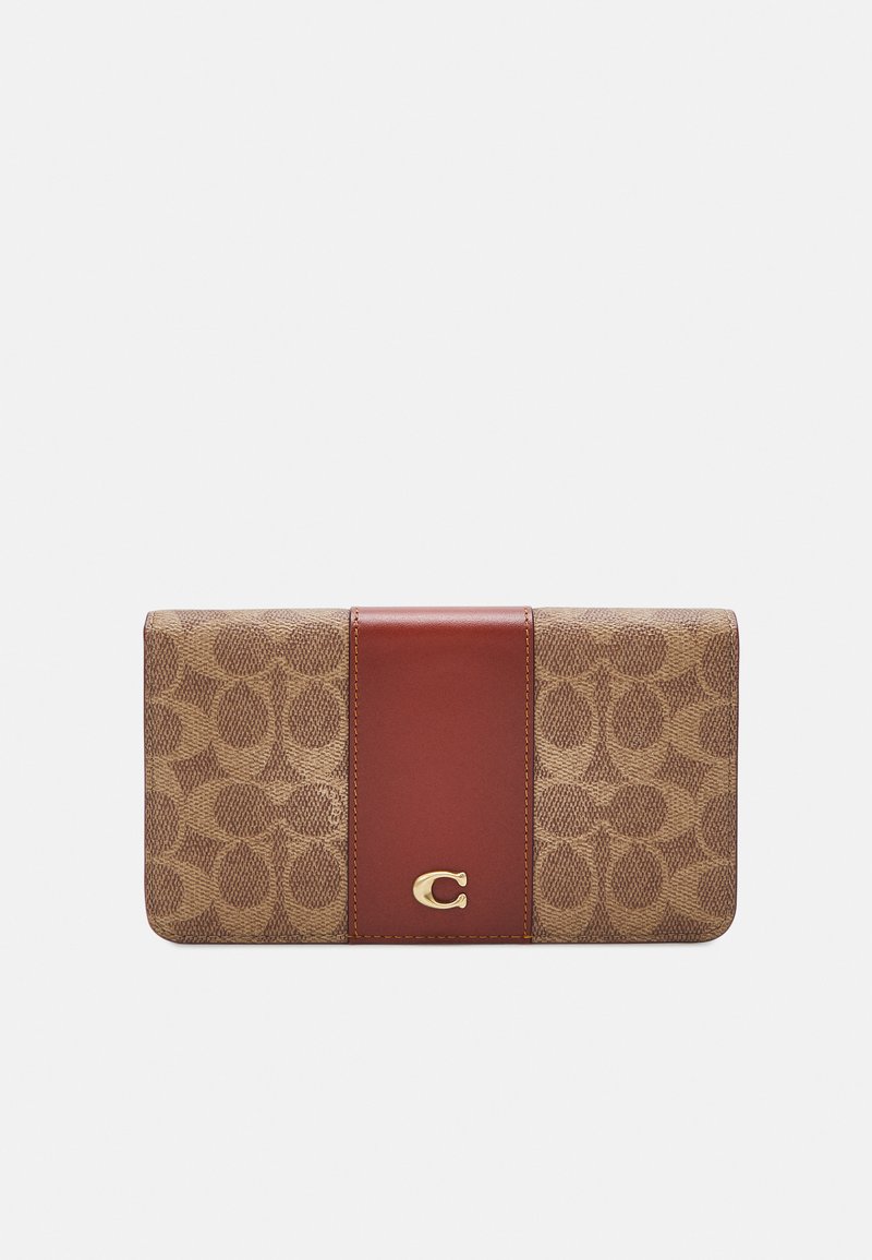 COACH COATED SIGNATURE SLIM WALLET - Geldbörse - tan/rust/braun - Zalando