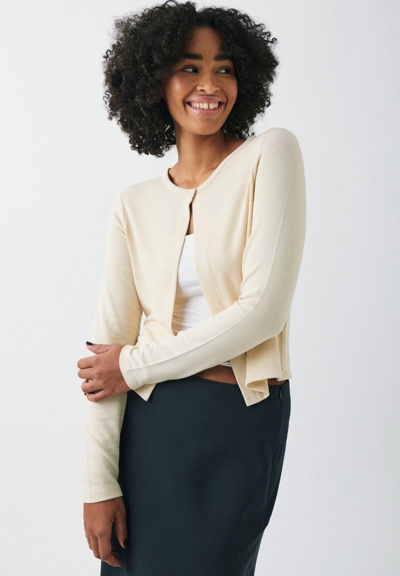 Gina Tricot ONE BUTTON - Cardigan - warm white/off-white - Zalando.ie