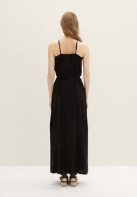 TOM TAILOR DENIM AMERICAN NECKLINE MAXI DRESS - Maxikleid - deep black ...