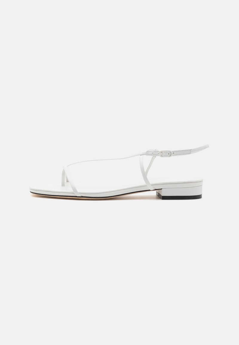 Studio Amelia CROSS FRONT FLAT - T-bar sandals - white - Zalando.ie