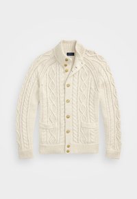 Polo Ralph Lauren ARAN-KNIT COTTON CARDIGAN - Gilet - cream combo/écru - ZALANDO.FR
