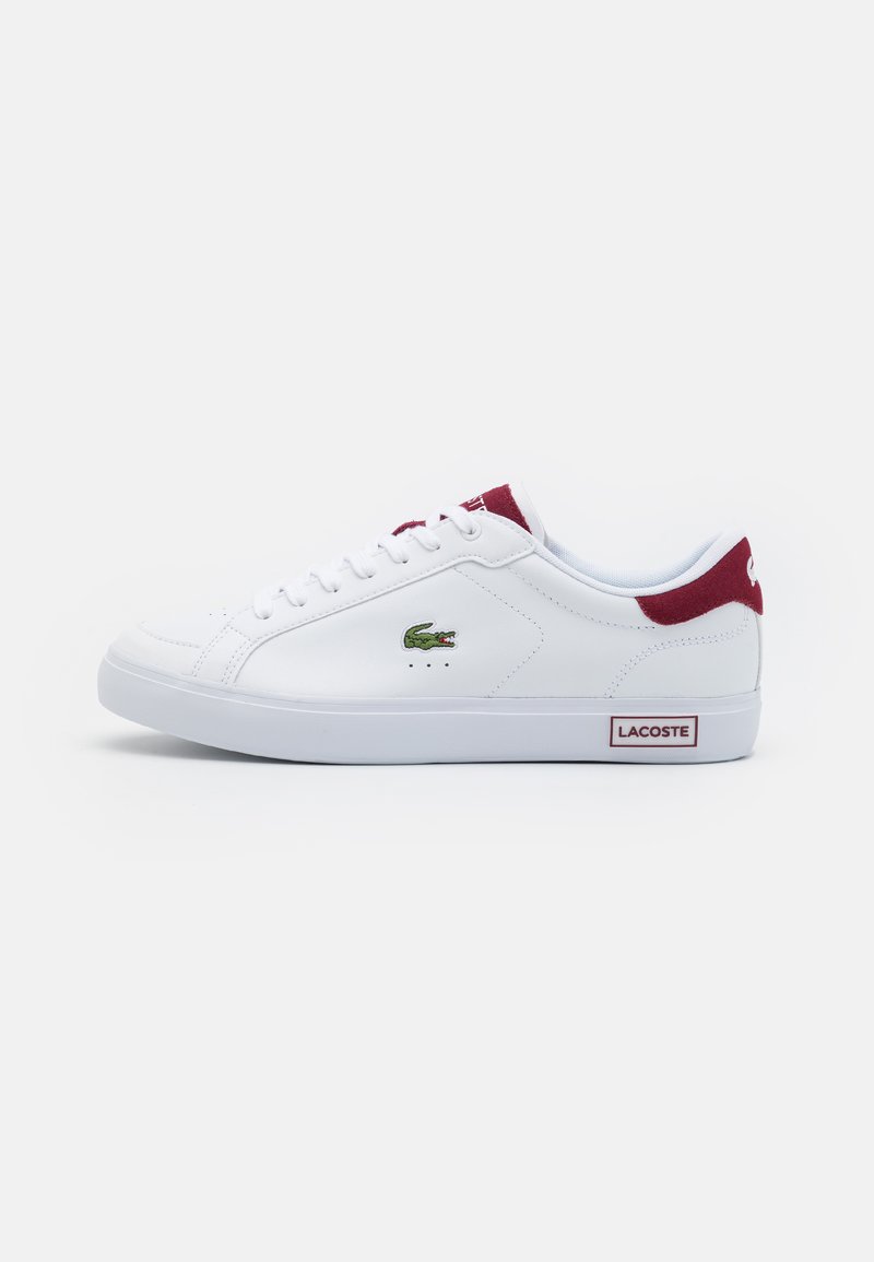 Lacoste POWERCOURT - Zapatillas - white/burg/blanco - Zalando.es